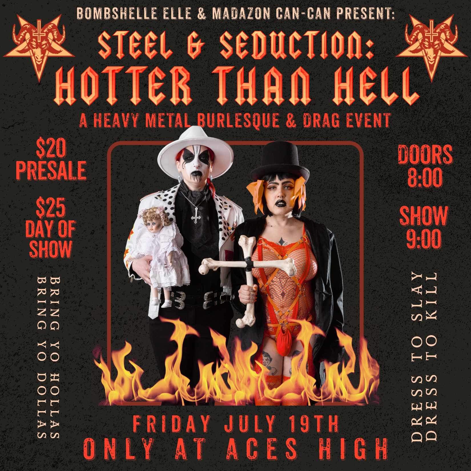 Steel & Seduction: Hotter Than Hell (Past Event) - ACES HIGH SALOON ...
